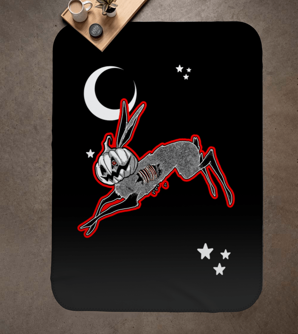Jack-O-Rabbit Blanket - PRINT ON DEMAND - Acornandcrowstudio