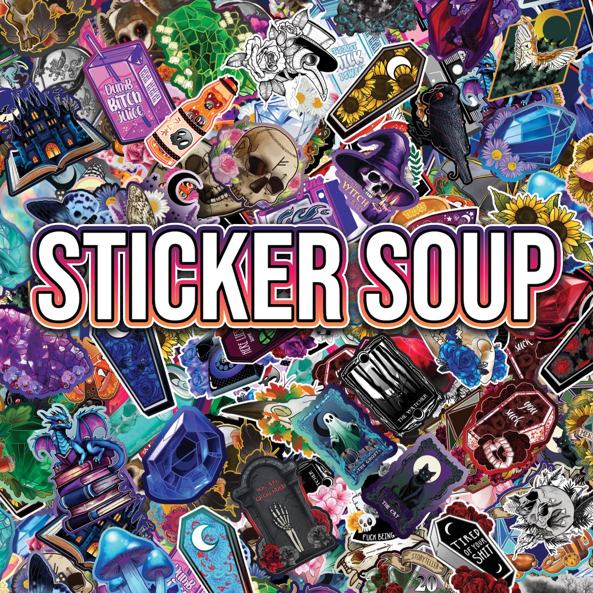 TIKTOK LIVE - Sticker Soup - Mystery Sticker Packs – Acornandcrowstudio
